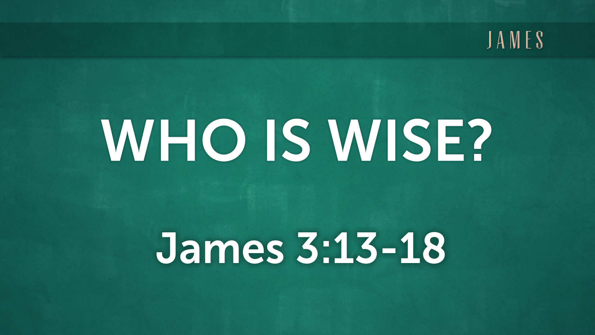 Who Is Wise - Logos Sermons
