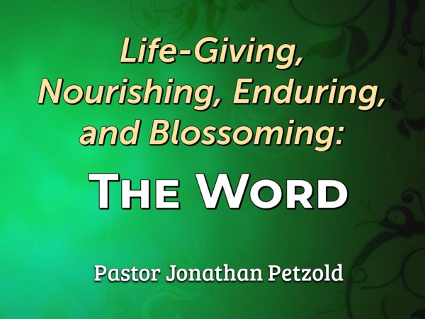 Life-Giving, Nourishing, Enduring, and Blossoming: The Word - Logos Sermons