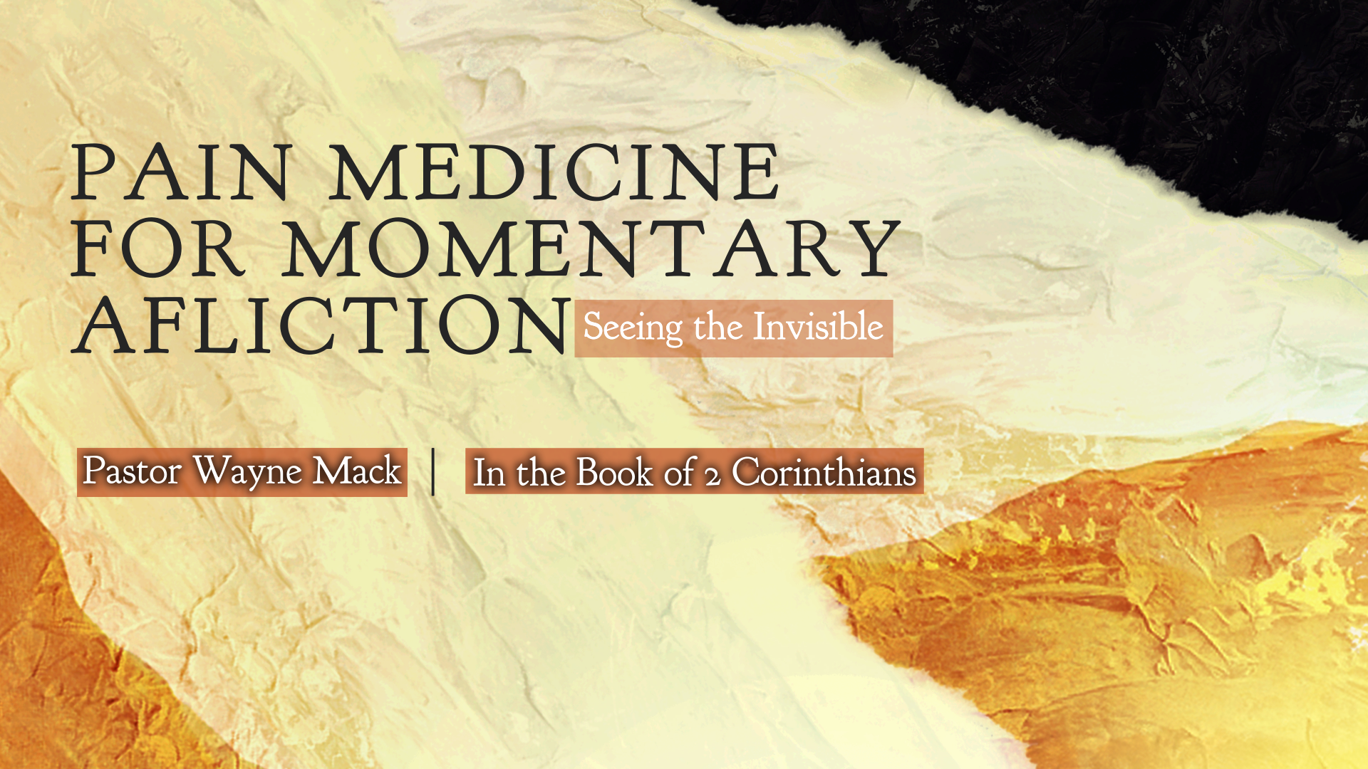 Pain Medicine for Momentary Affliction: Seeing the Invisible - Logos ...