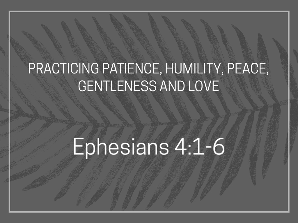 Practicing Patience, Humility, Peace, Gentleness and Love - Logos Sermons