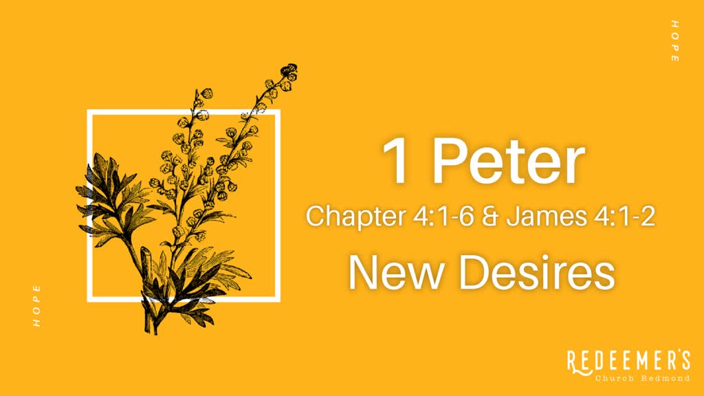 1 Peter 4:1-6 & James 4:1-2 • New Desires - Logos Sermons