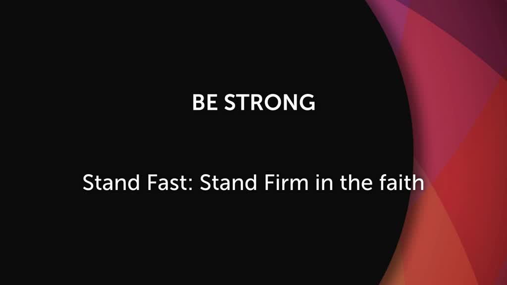 Be strong: Part 2 - Logos Sermons