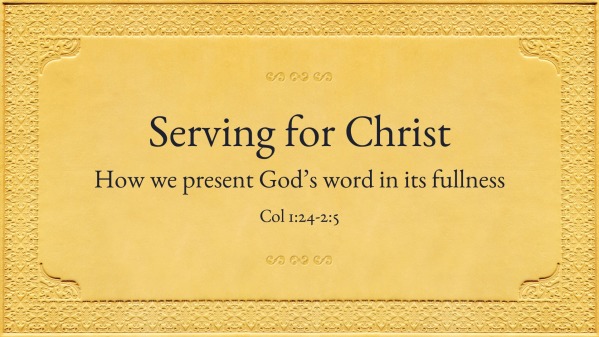 Serving for Christ - Logos Sermons