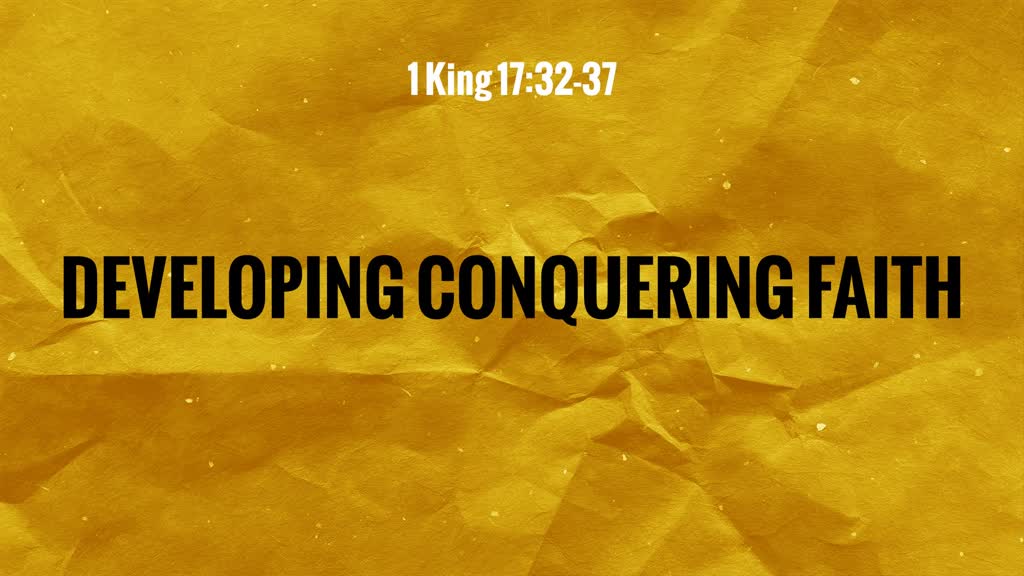 Developing Conquering Faith - Logos Sermons