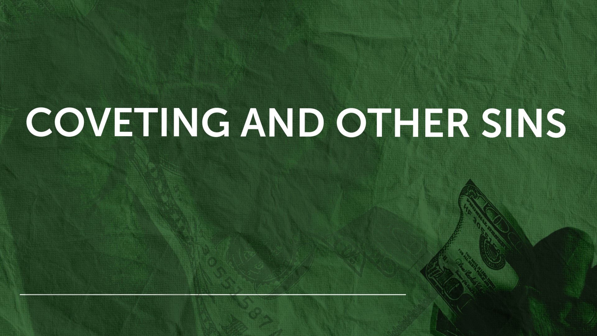 Coveting and other sins - Logos Sermons