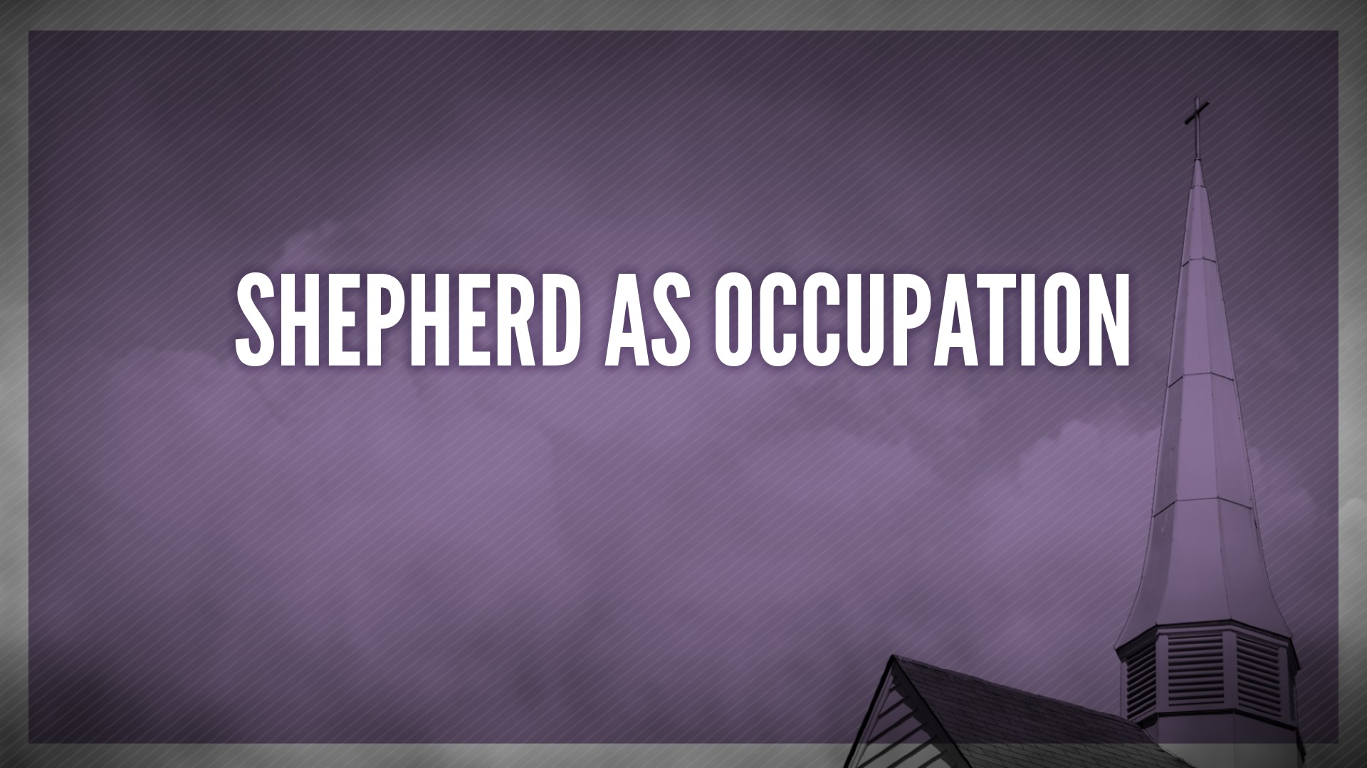 Shepherd as occupation - Logos Sermons