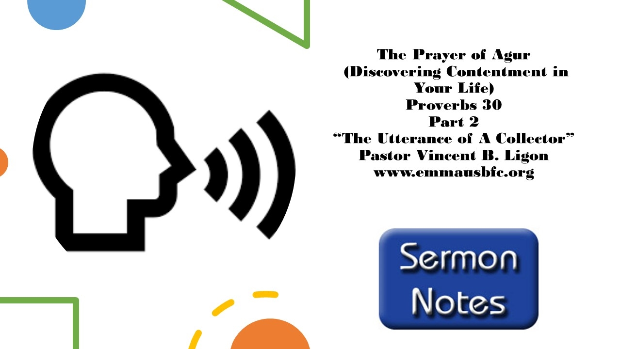 The Prayer Of Agur - Part 2 - Pastor Vincent B. Ligon - Logos Sermons