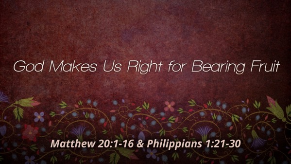 God Makes Us Right For Bearing Fruit Logos Sermons