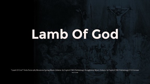 The Lamb For The Passover Logos Sermons