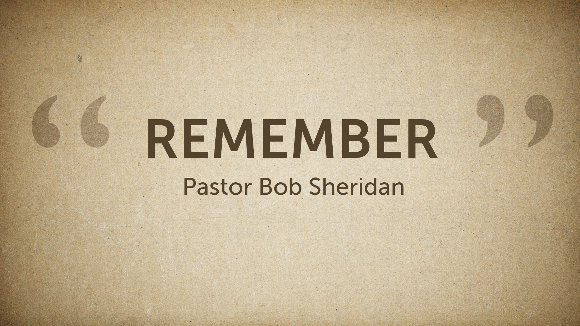 Remember - Logos Sermons