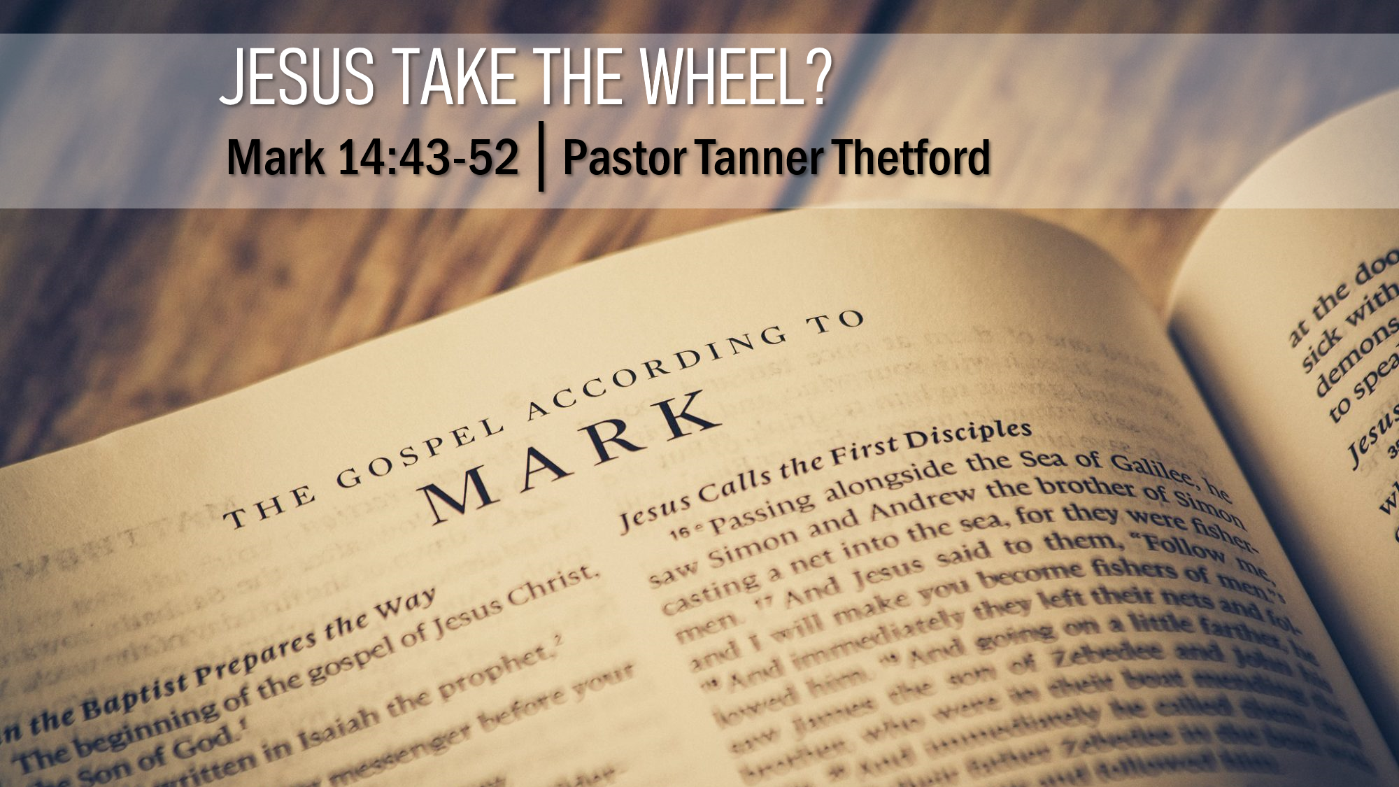 Jesus Take the Wheel? - Logos Sermons