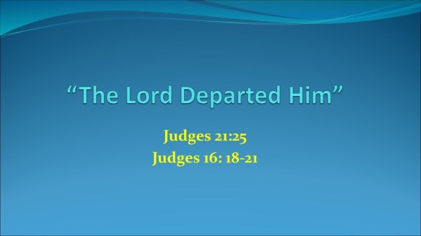 The Lord Departed Him - Logos Sermons