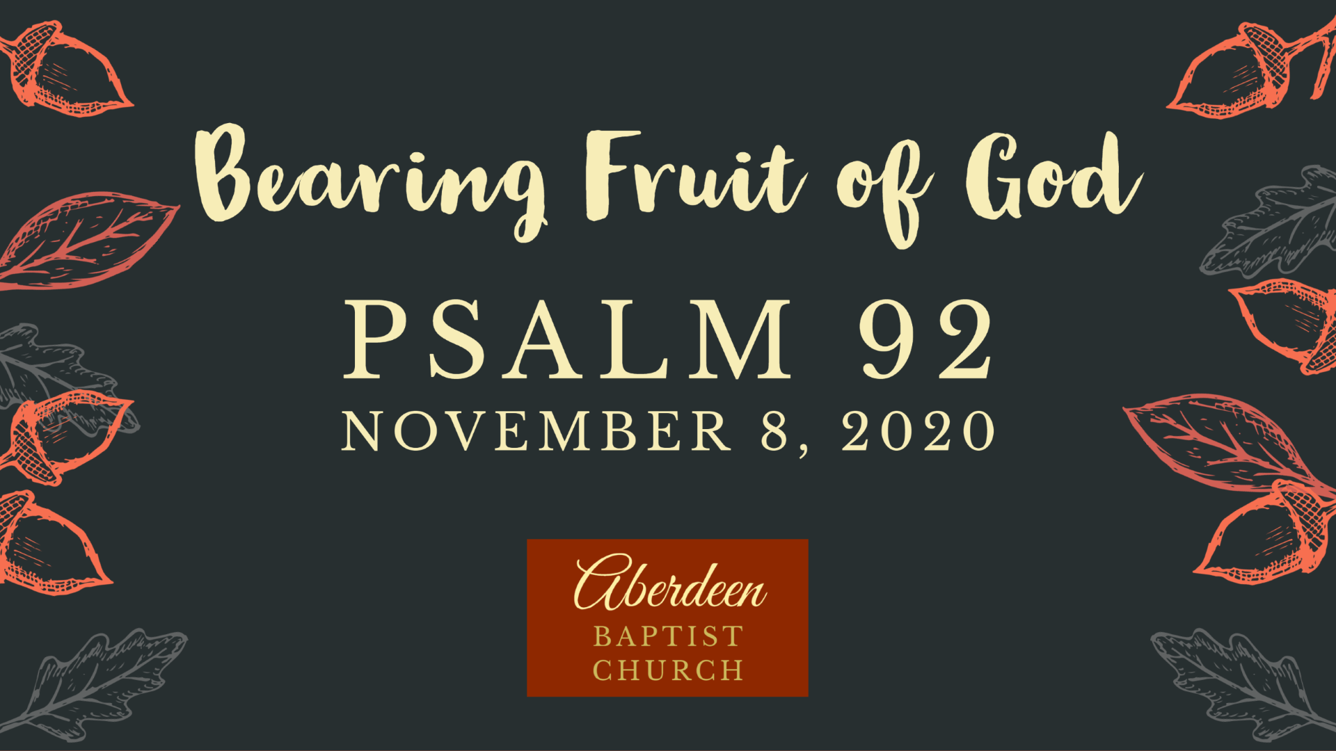 Bearing Fruit Of God Psalm 92 Logos Sermons