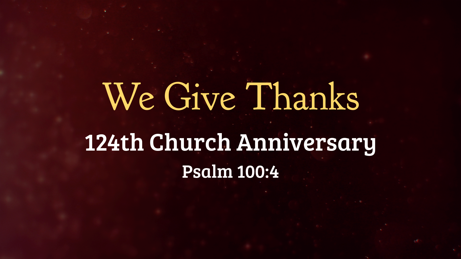 We Give Thanks - Logos Sermons