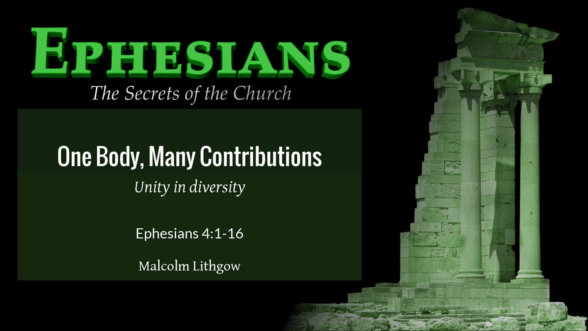 One Body, Many Contributions - Logos Sermons