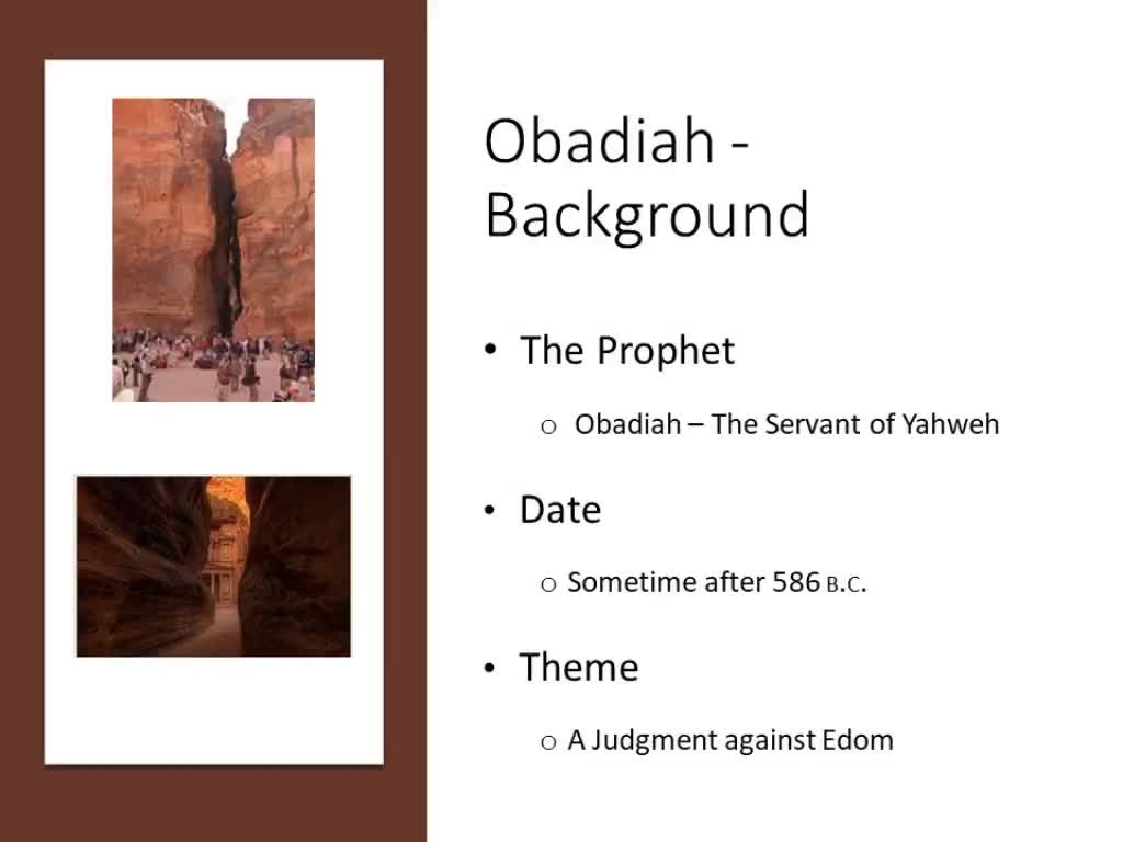 Obadiah - Logos Sermons