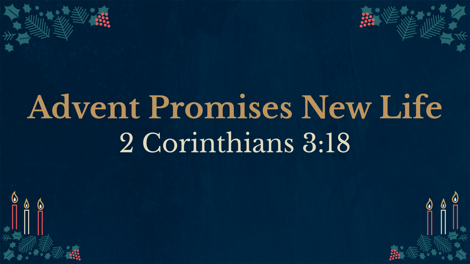 Advent Promises New Life - Logos Sermons