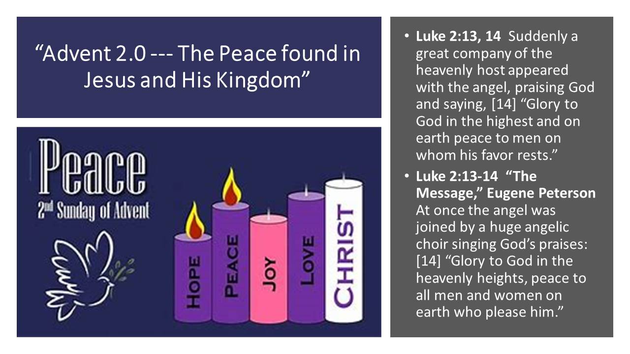 "Advent 2.0 --- The Peace Found in Jesus and His Kingdom" - Logos Sermons