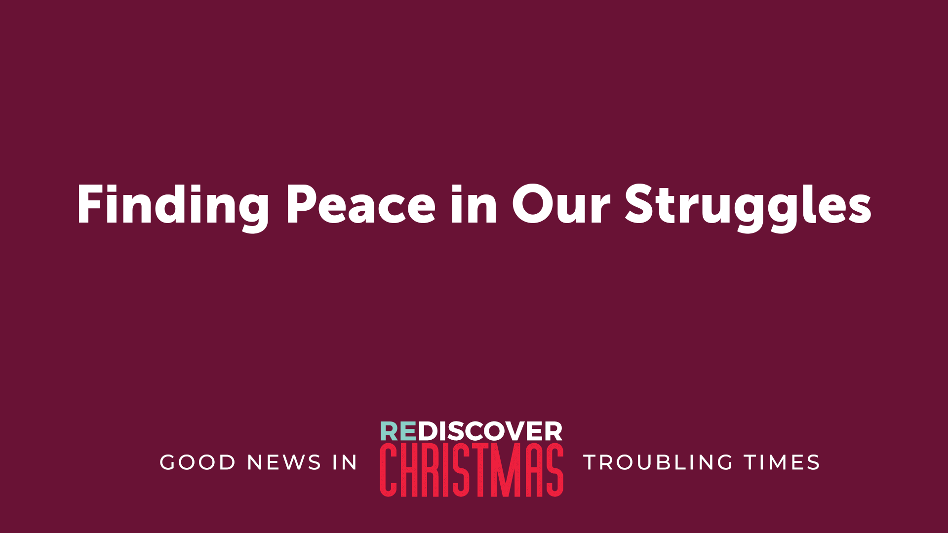 Finding Peace in Our Struggles - Logos Sermons