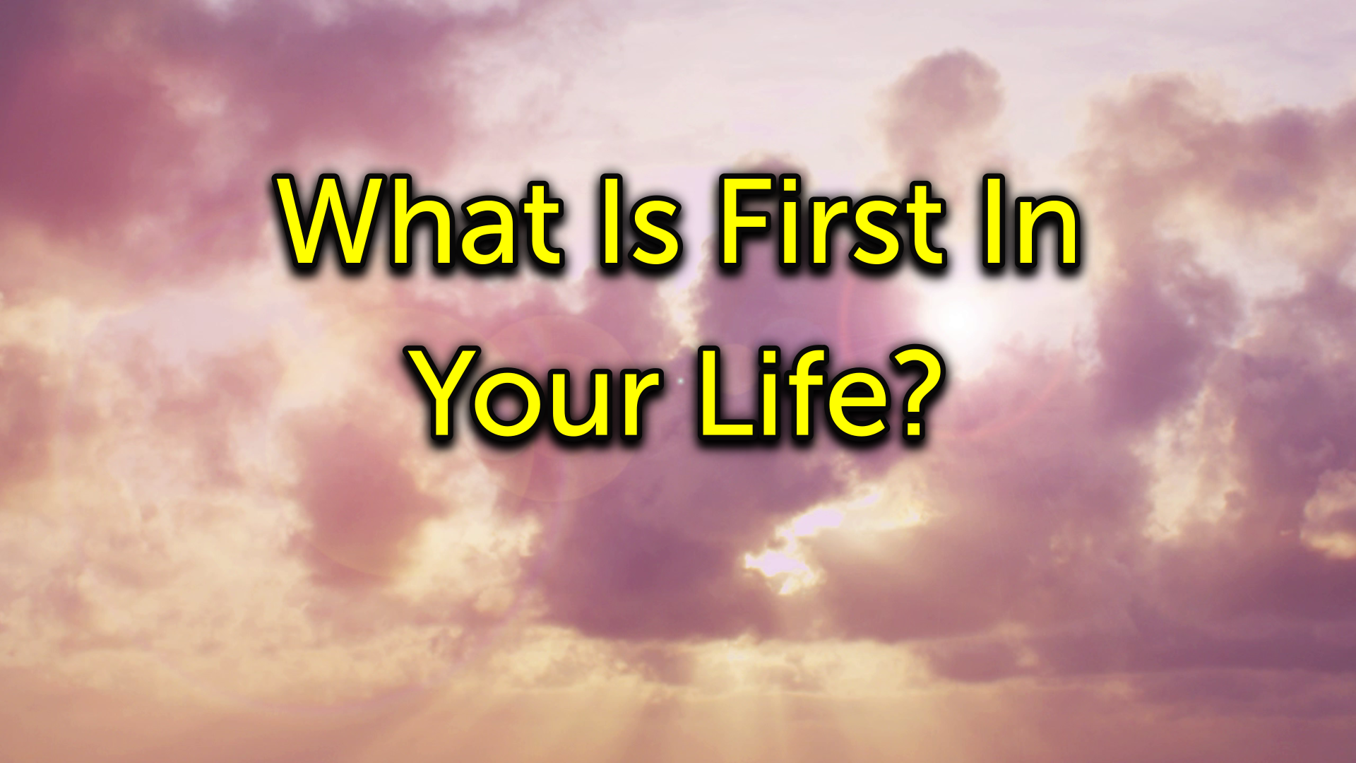 What Is First In Your Life? - Logos Sermons