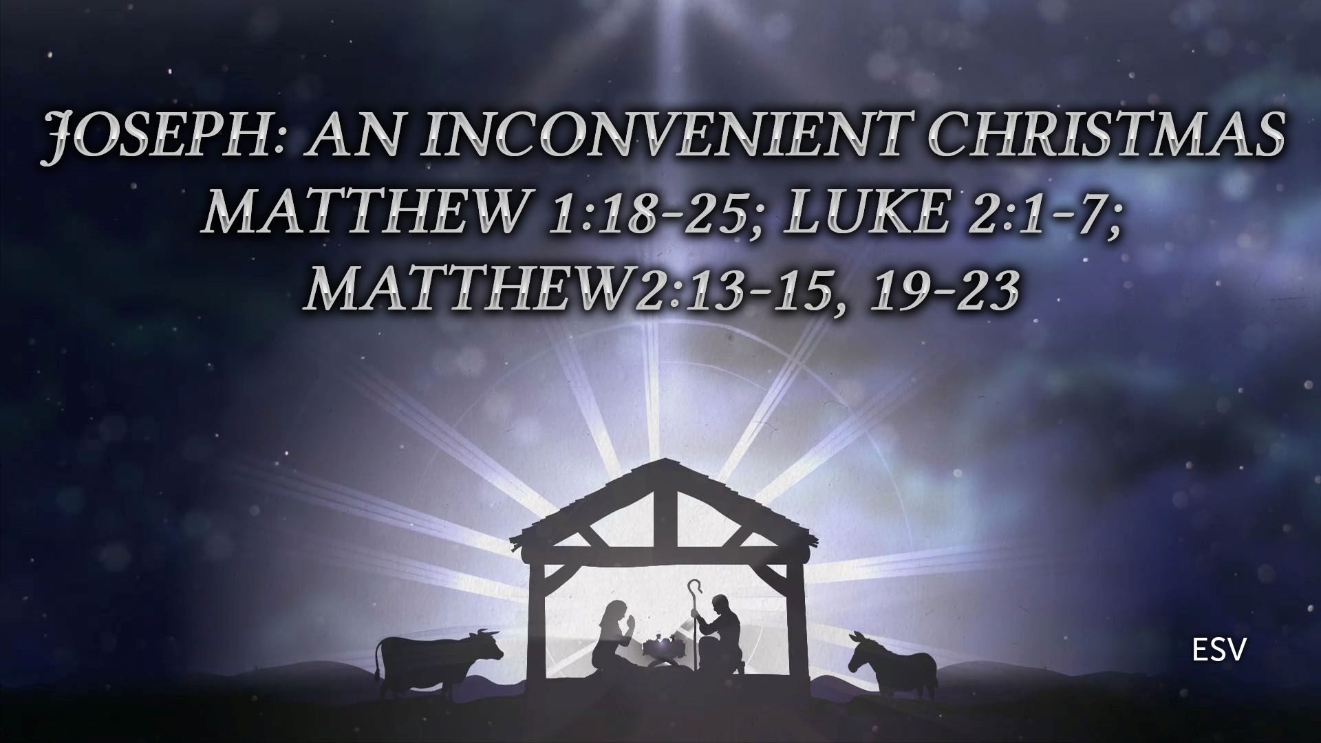 Joseph: An Inconvenient Christmas - Matt. 1-2; Luke 2 - Logos Sermons