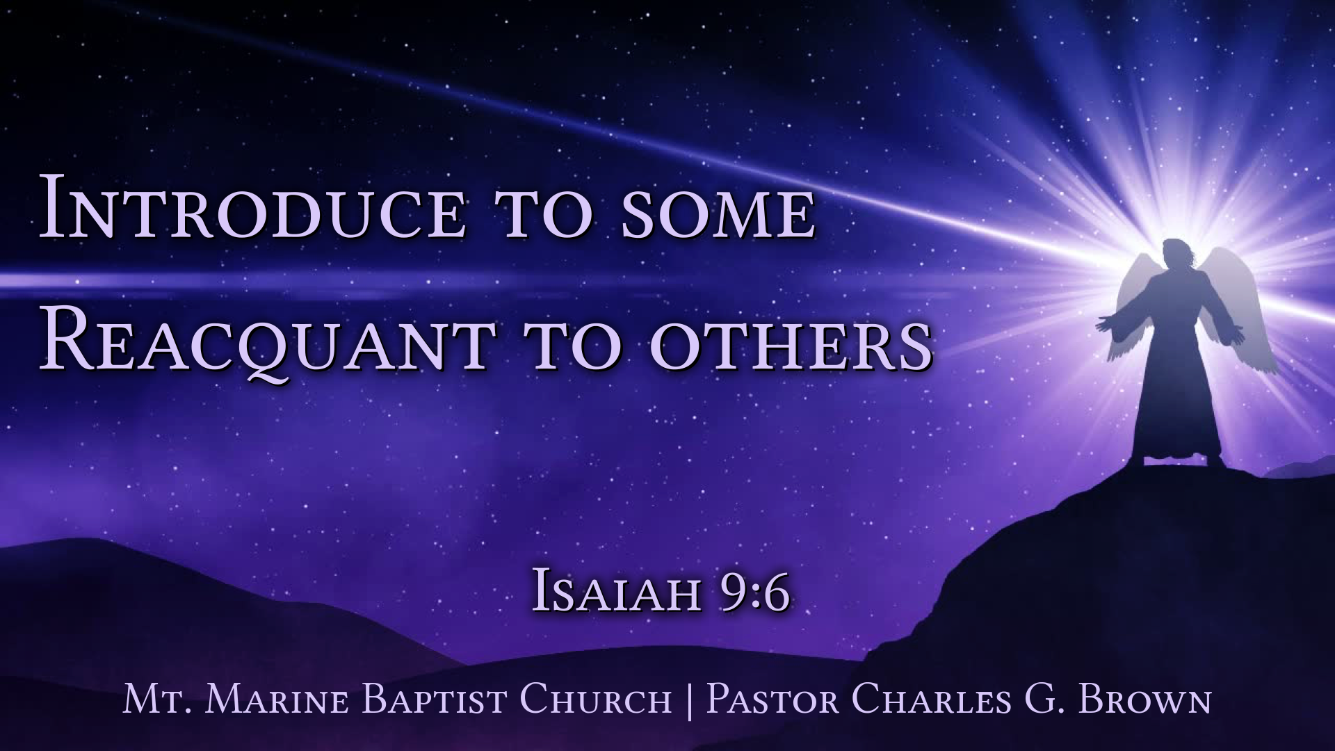 Introduce To Some & Reacquaint To Others - Logos Sermons