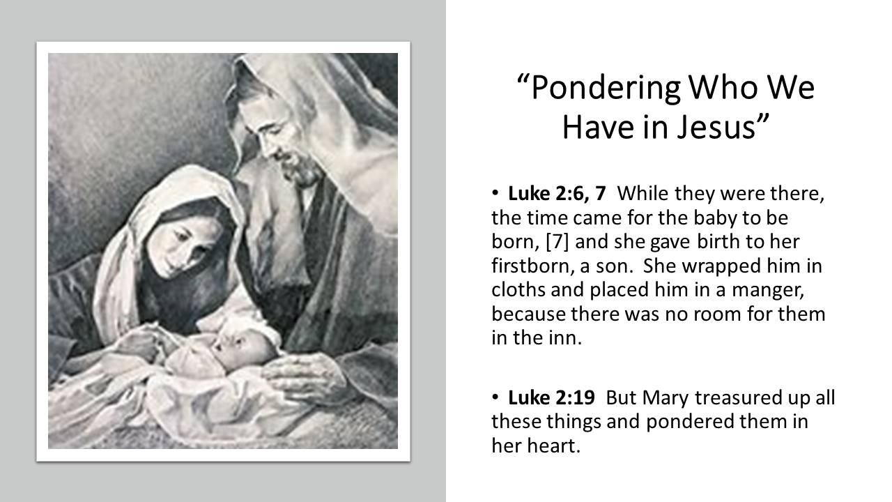 "Pondering Who We Have in Jesus' - Logos Sermons