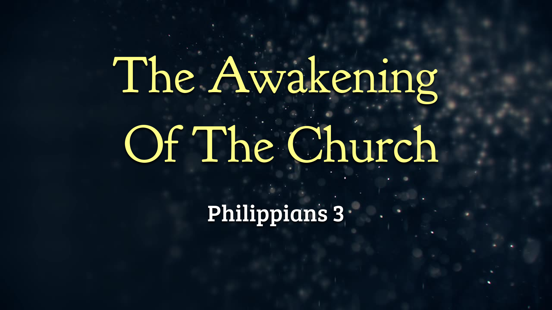 The Awakening Of The Church - Logos Sermons