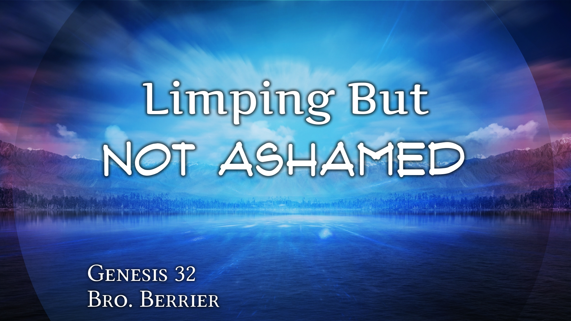 Limping but not ashamed - Logos Sermons