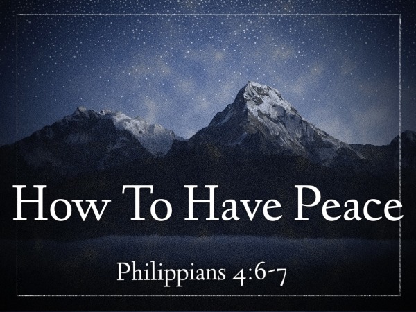 How To Have Peace - Logos Sermons