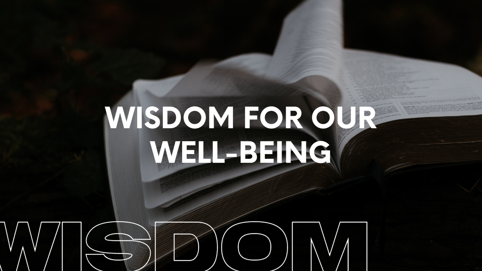 Wisdom For Our Well-Being - Logos Sermons