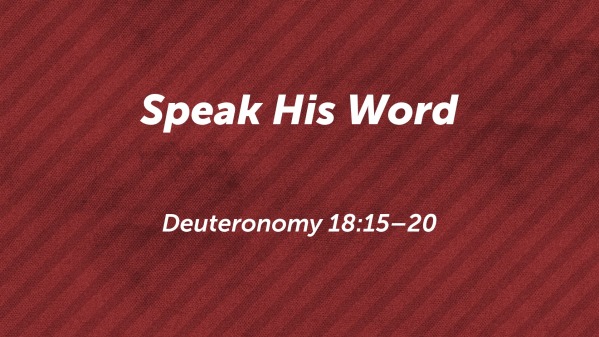 Speak His Word - Logos Sermons