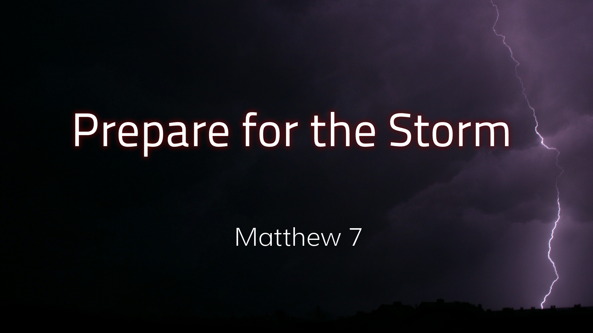 Prepare For The Storm - Logos Sermons
