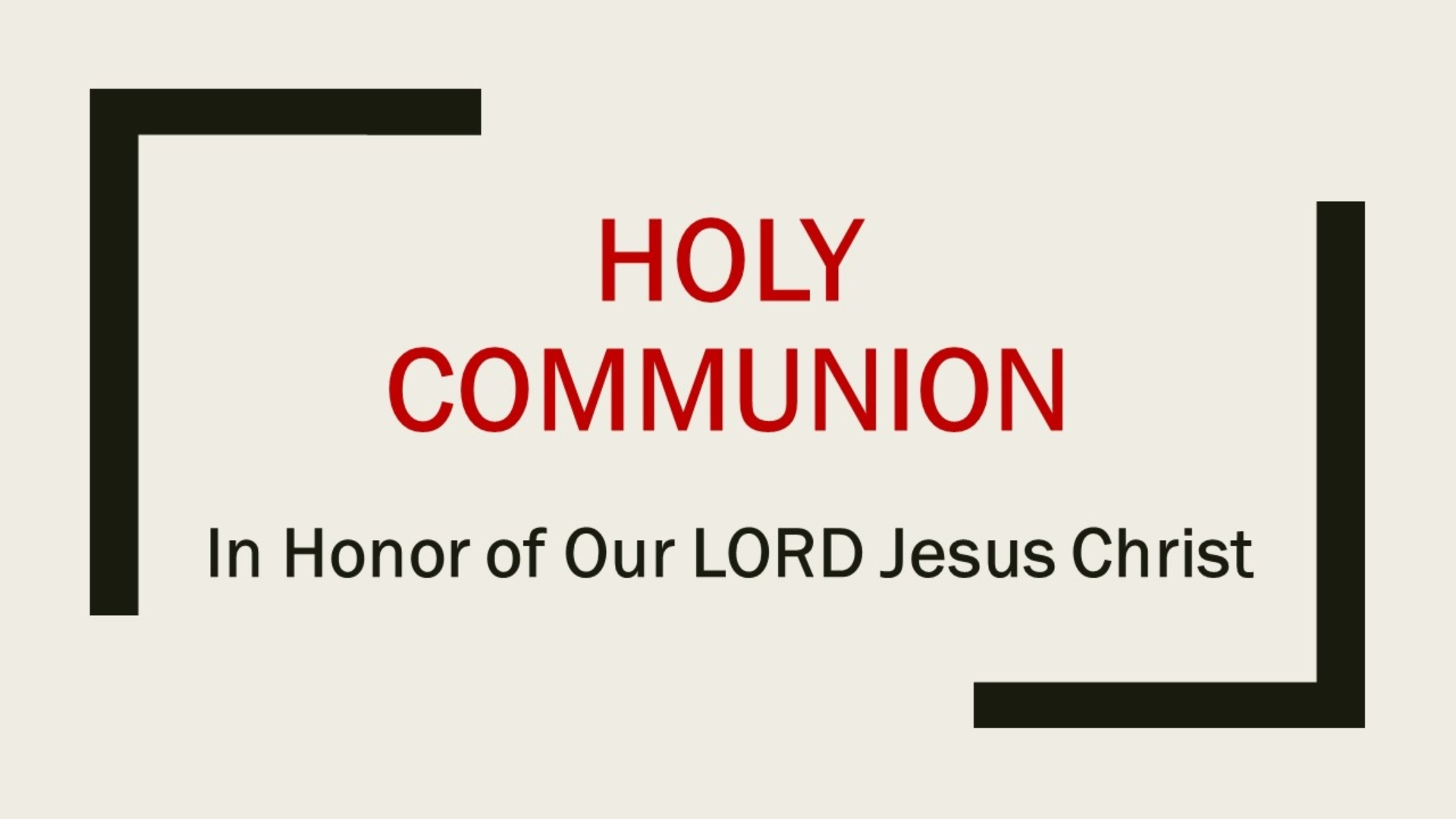 Holy Communion - Logos Sermons