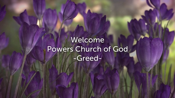 Greed Logos Sermons