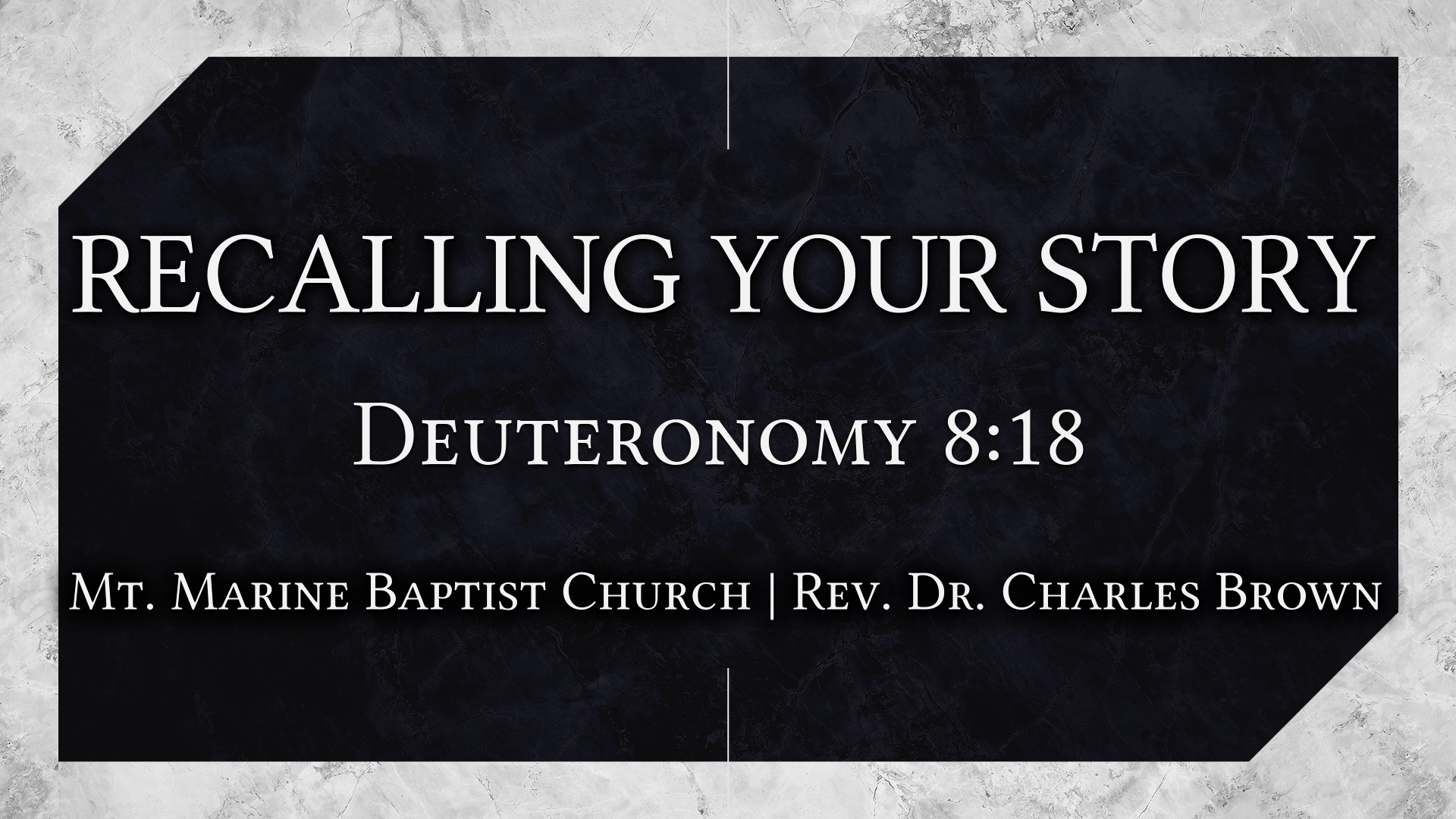 Recalling Your Stories - Logos Sermons