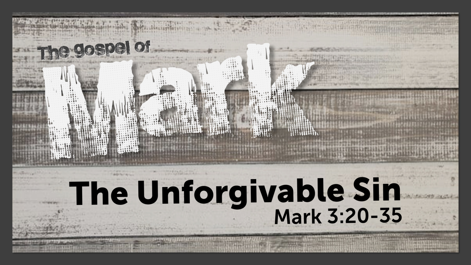 March 7, 2021 - The Unforgivable Sin - Logos Sermons