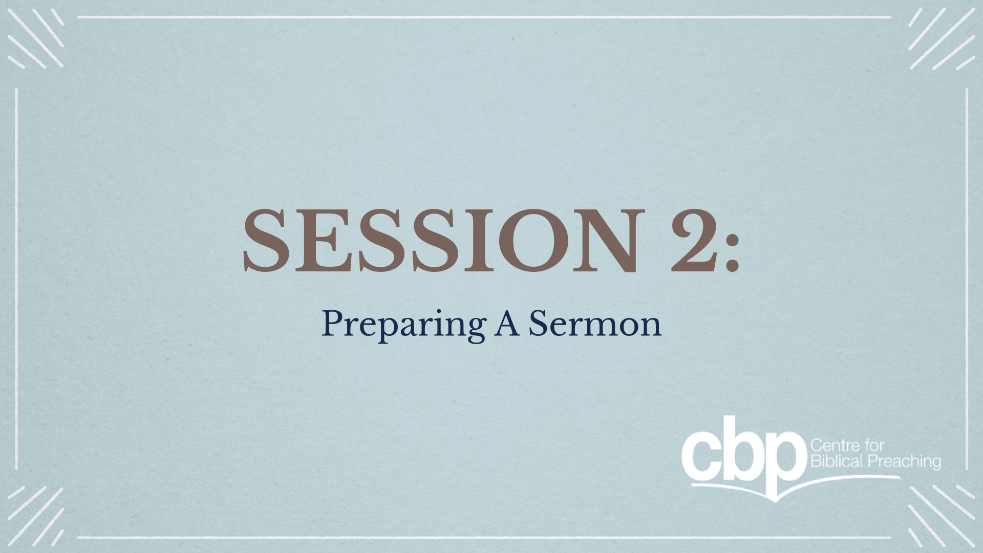 2. How to Prepare A Sermon - Logos Sermons