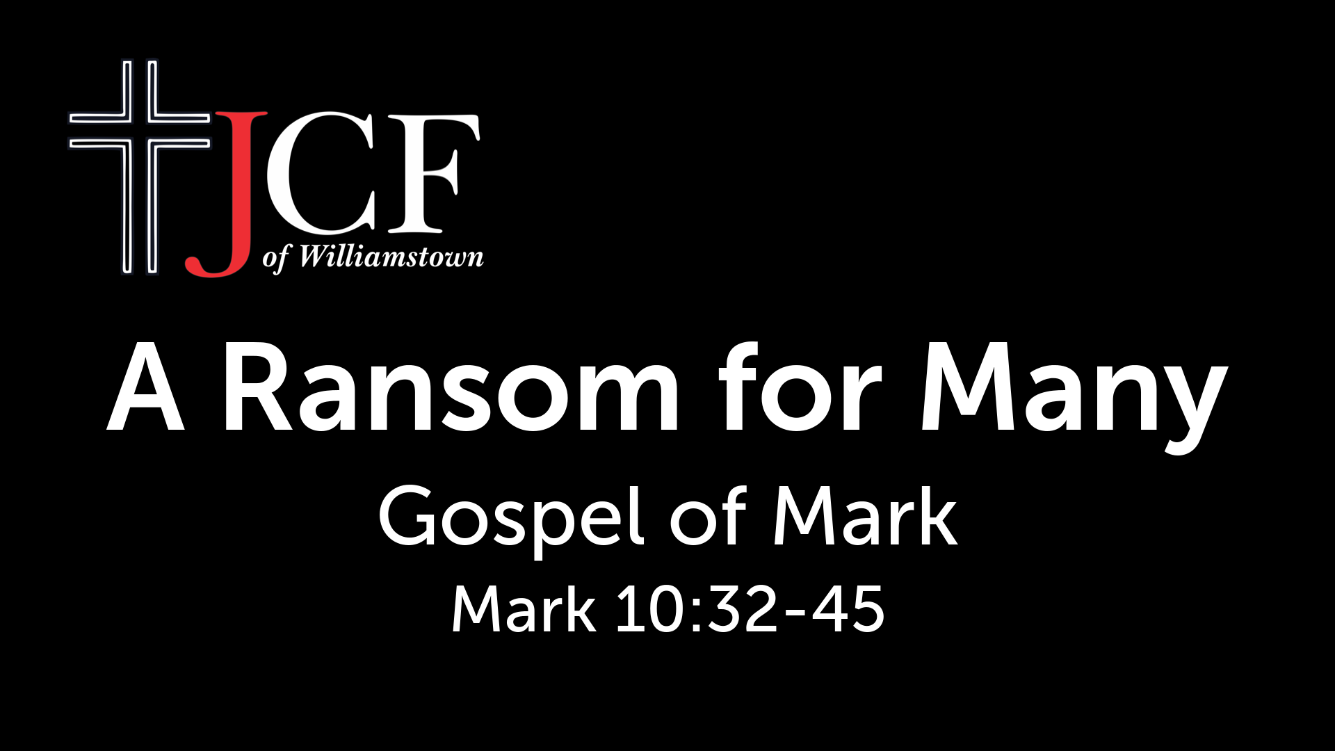 A Ransom for Many - Logos Sermons