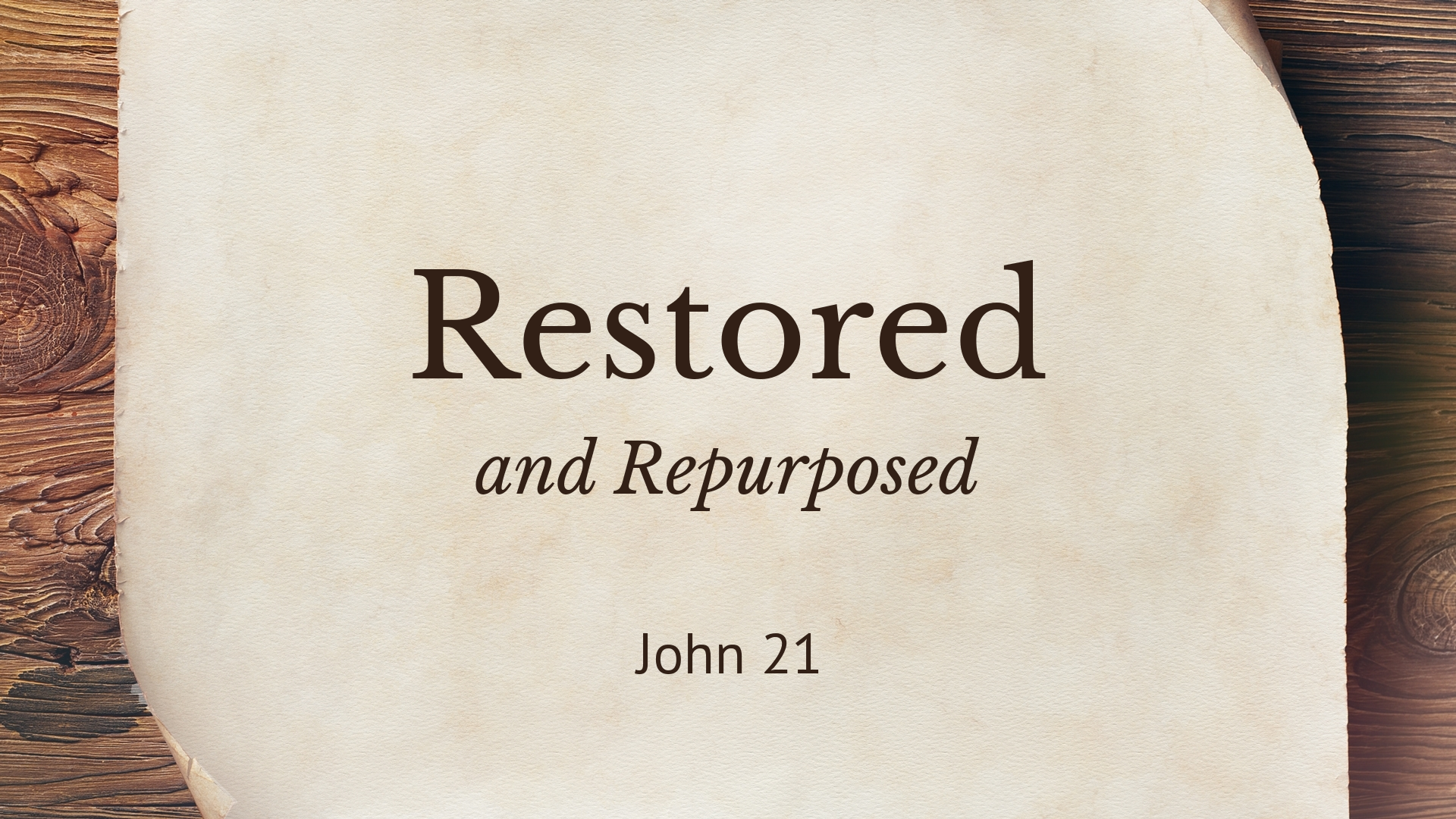 Restored and Repurposed - Logos Sermons