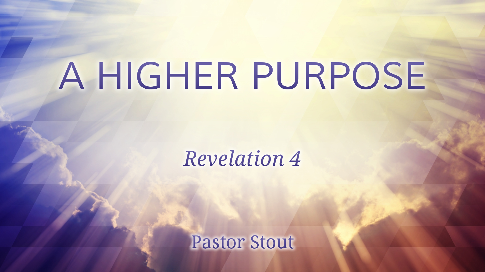 A Higher Purpose - Logos Sermons