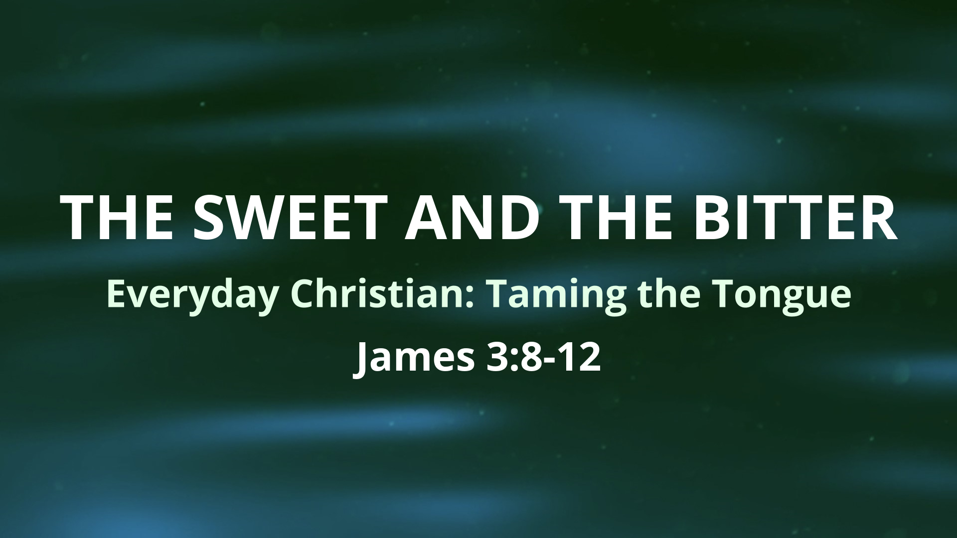 The Sweet and The Bitter - Logos Sermons