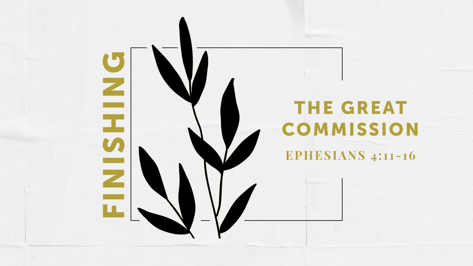 Finishing the Great Commission - Logos Sermons