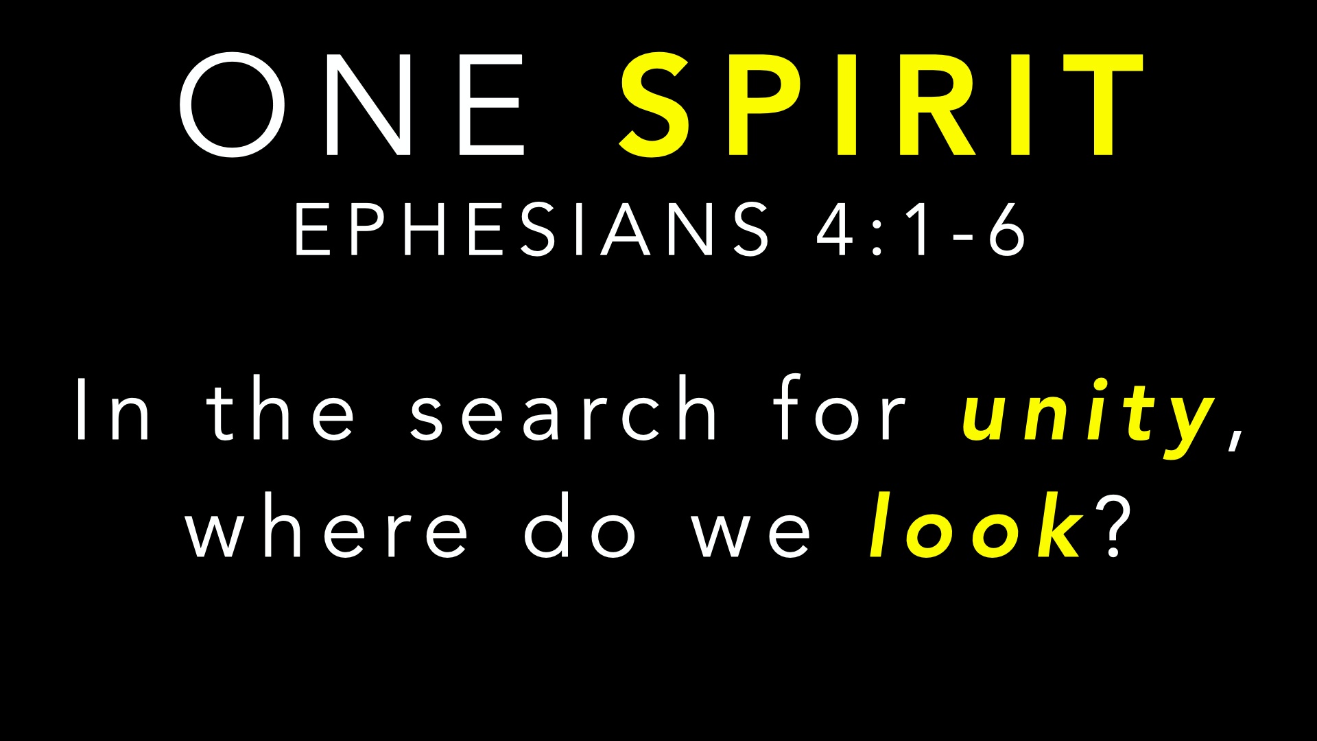 One Spirit - Logos Sermons