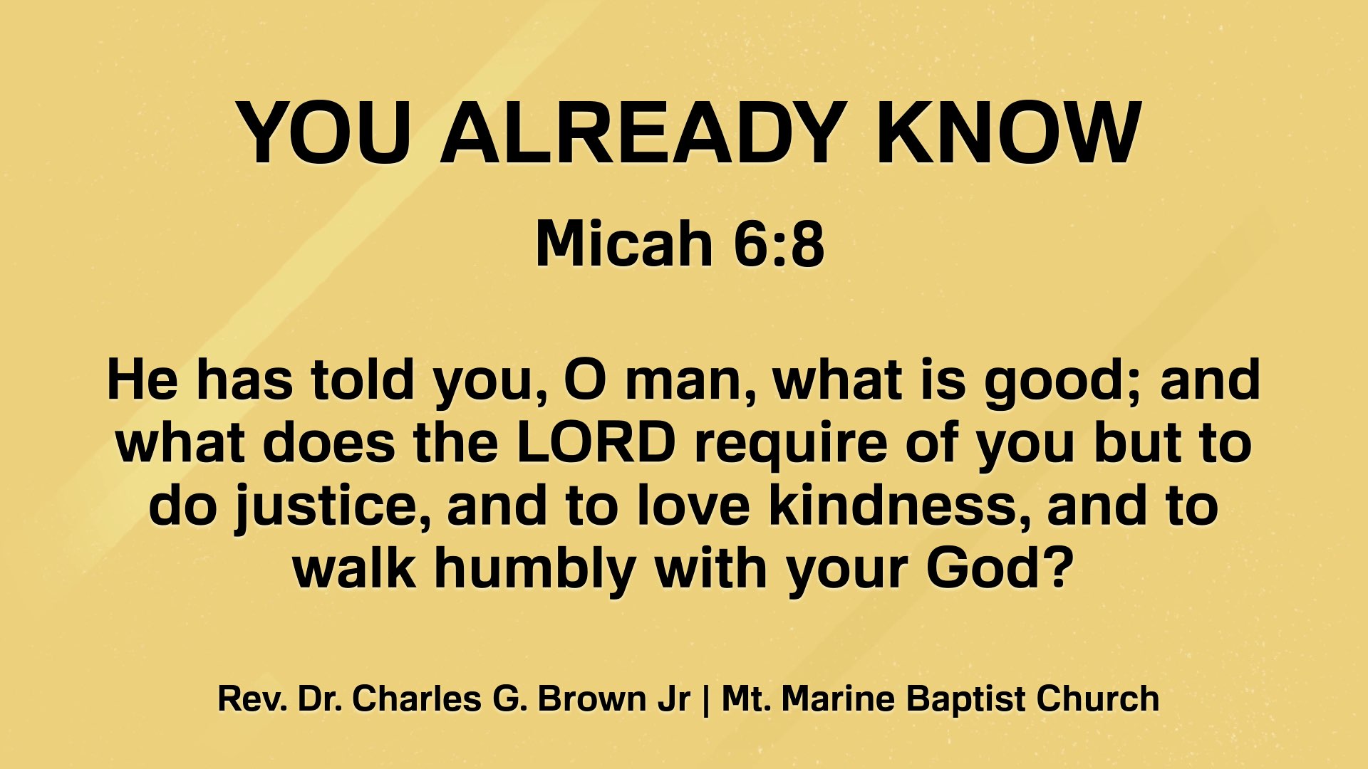 You Already Know - Logos Sermons