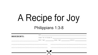 Recipe for Joy - Logos Sermons