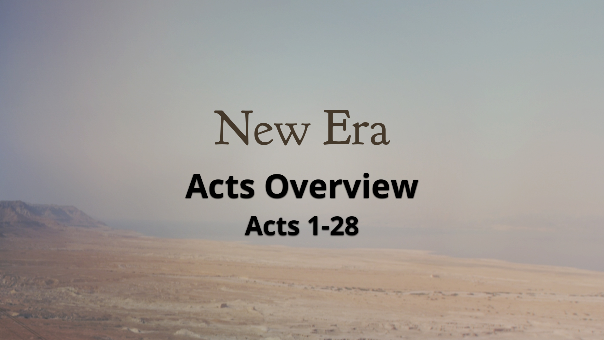 Overview Acts Logos Sermons