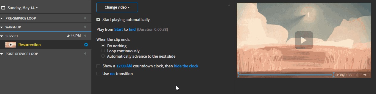 How do I change the start or stop time of a video? – Proclaim