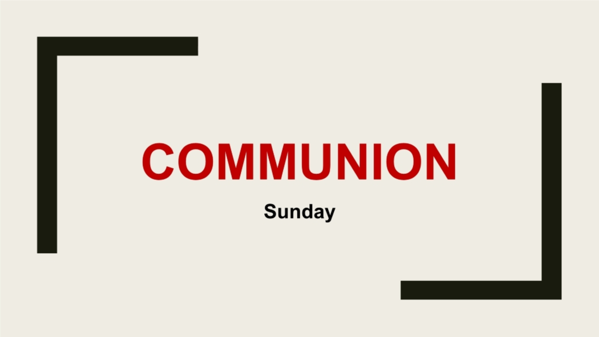 Communion Sunday - Logos Sermons