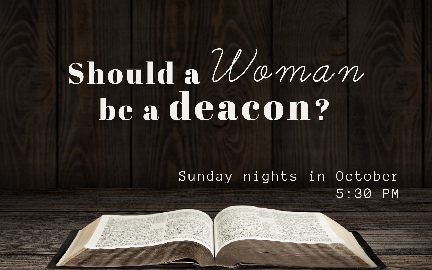 Why a Woman Could Be a Deacon - Logos Sermons